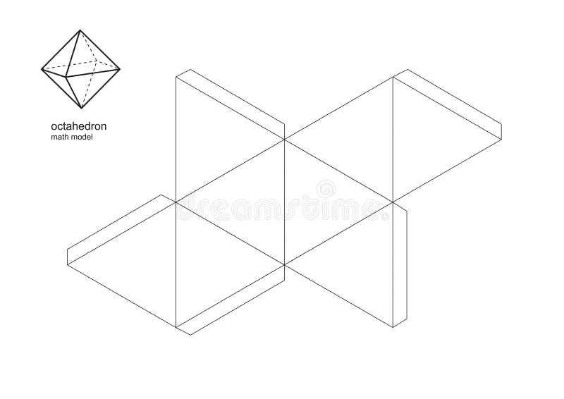 3d Model Maths Shapes Patterns Print Perfectly on A4 and Stock Vector ...