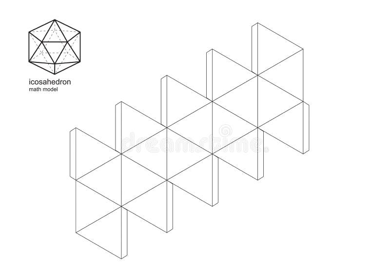 3d Model Maths Shapes Patterns Print Perfectly on A4 and Stock Vector ...