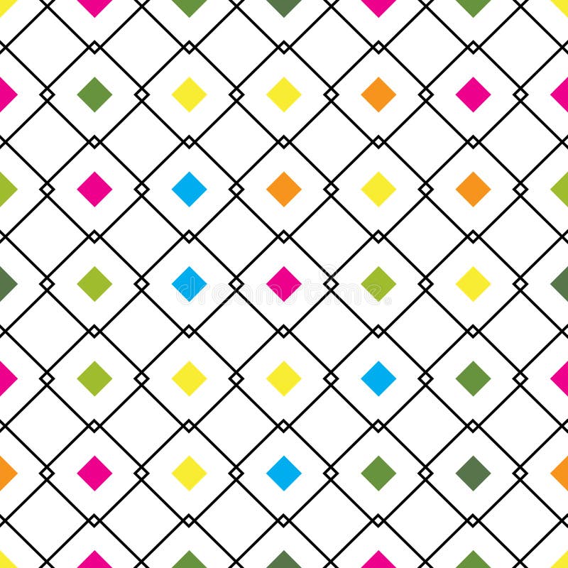 Seamless Geometric Pattern with Square. Abstract Square Background ...