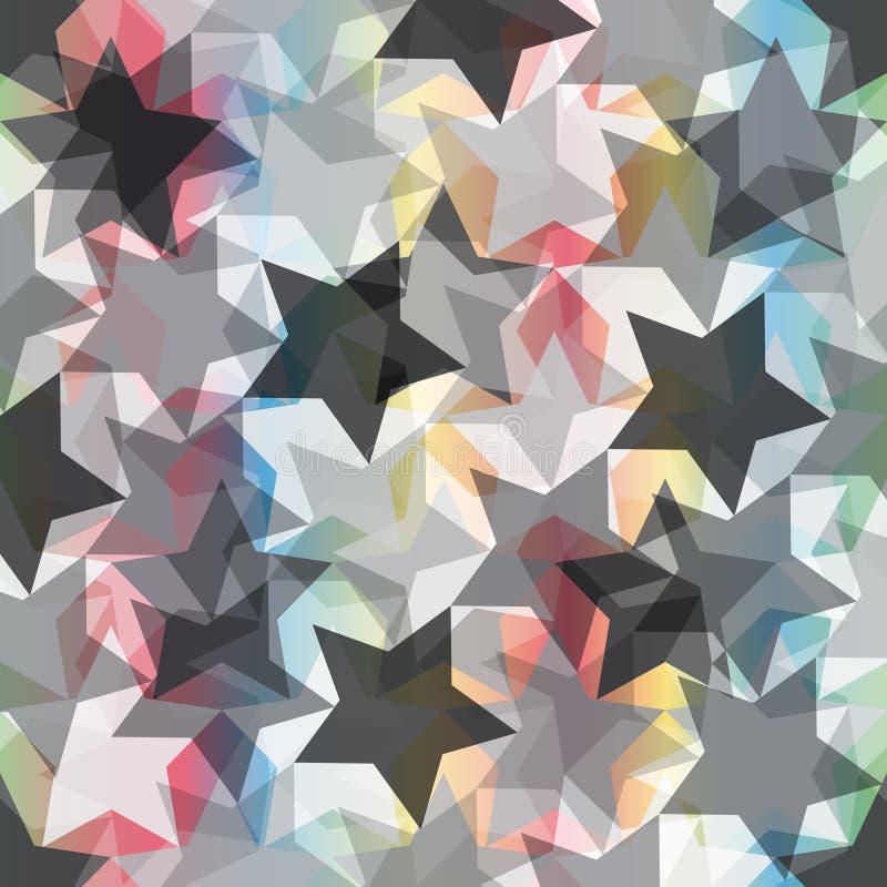 Geometric Pattern with Stars. Abstract Seamless Stars Background Stock ...