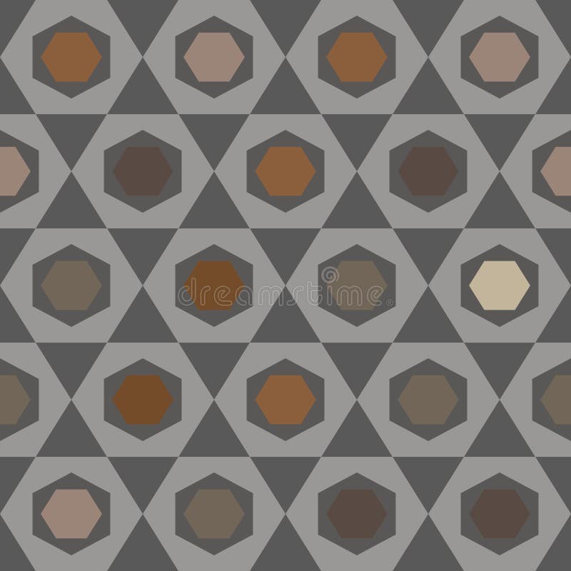 Seamless Geometric Pattern with Hexagon. Abstract Hexagon, Triangle ...