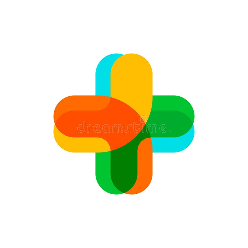 Colorful cross logo stock vector. Illustration of business - 170871566