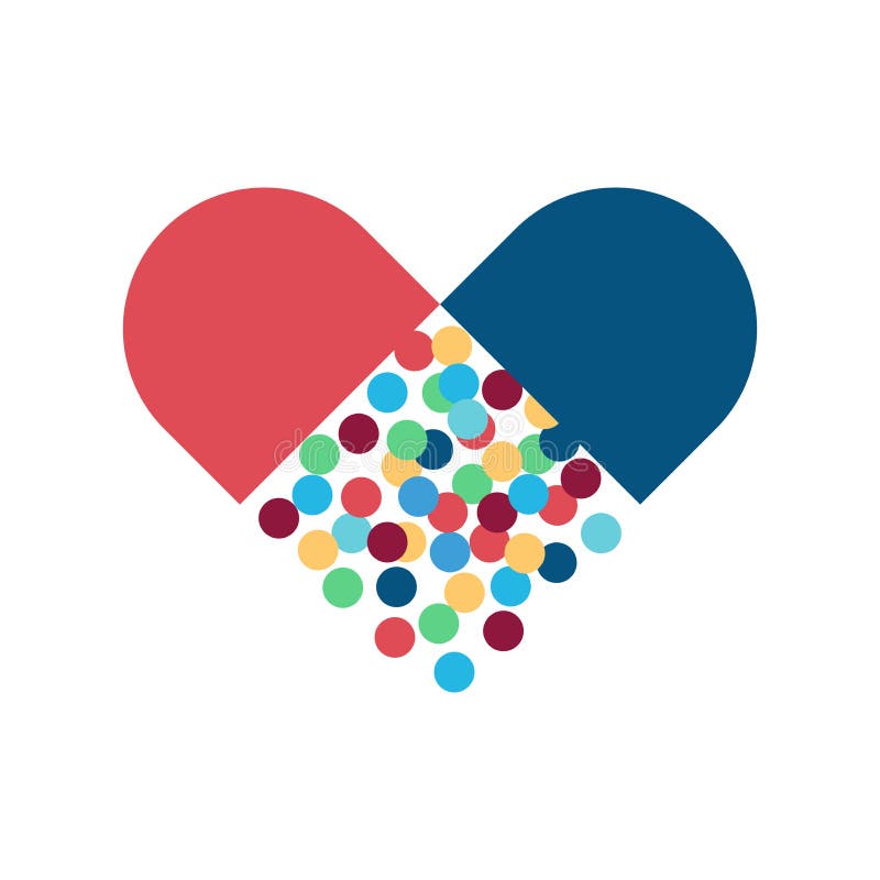 Love capsule medical logo stock vector. Illustration of brand - 170871696
