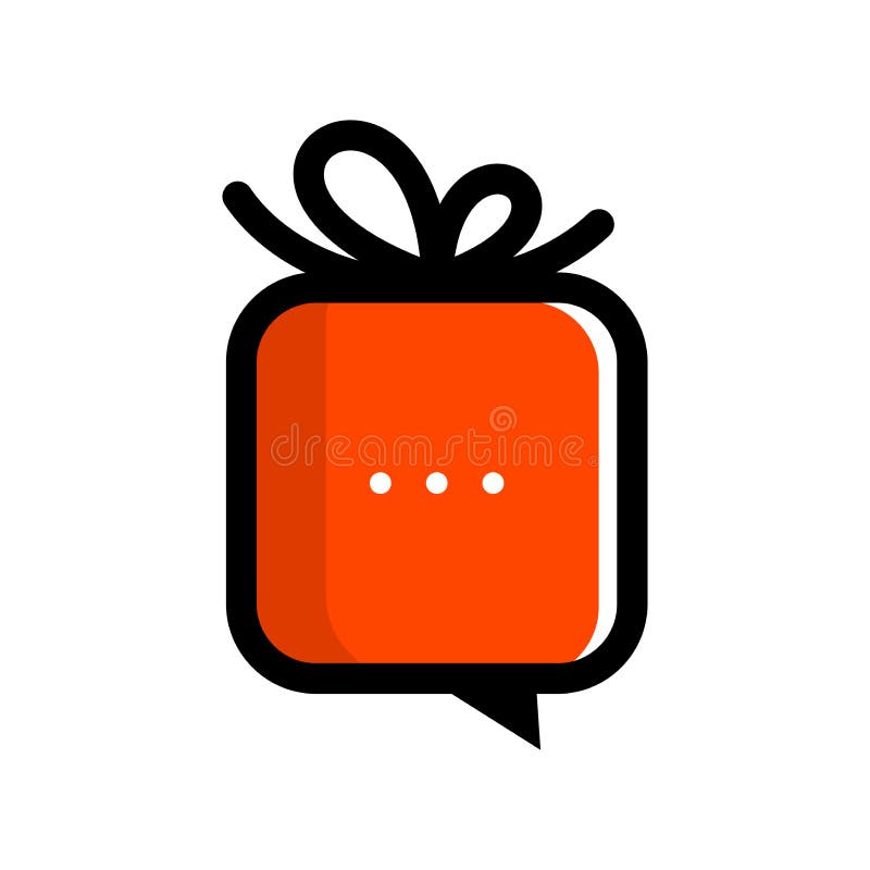 Square Bubble Chat Gift Logo Stock Vector - Illustration of banner ...