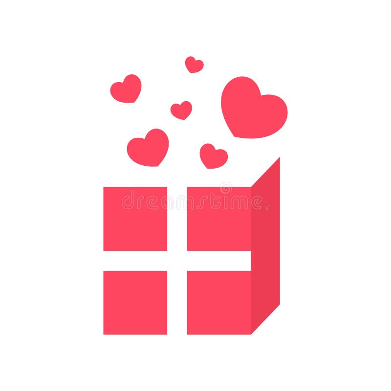 Simple Love Gift or Present Logo Stock Vector - Illustration of child ...