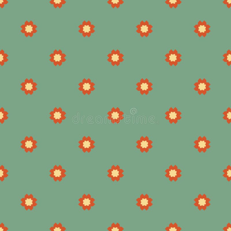Geometric Pattern with Flowers of Square. Abstract Seamless Flowers ...