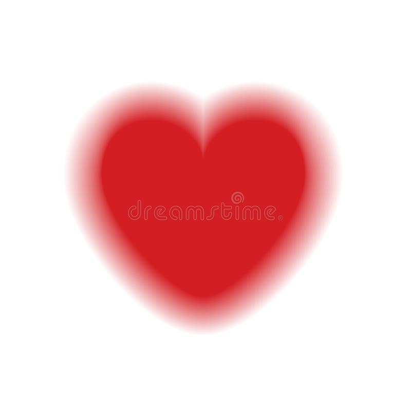 Blurred Red Heart Over White Background Stock Vector - Illustration of ...