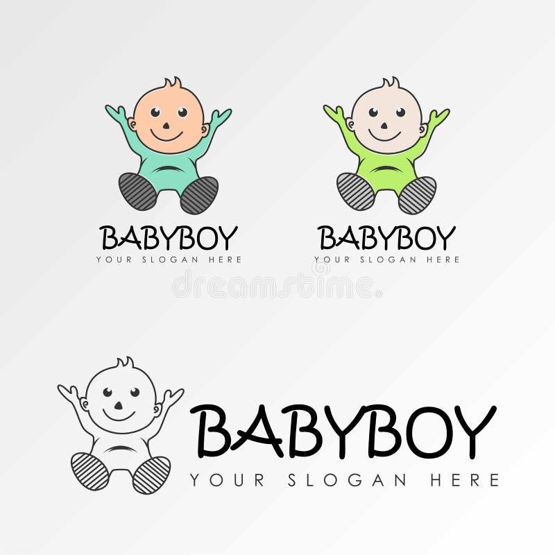 Design a Baby Boy at a Happy Time Stock Vector - Illustration of joyful ...