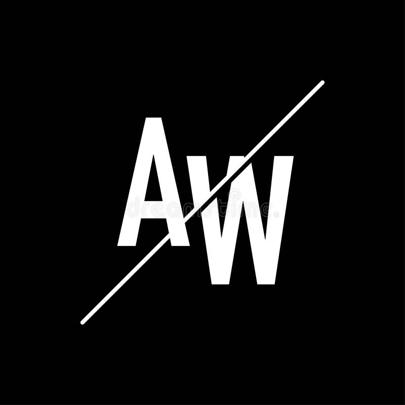 Aw Letter Logo Design stock vector. Illustration of identity - 171393349