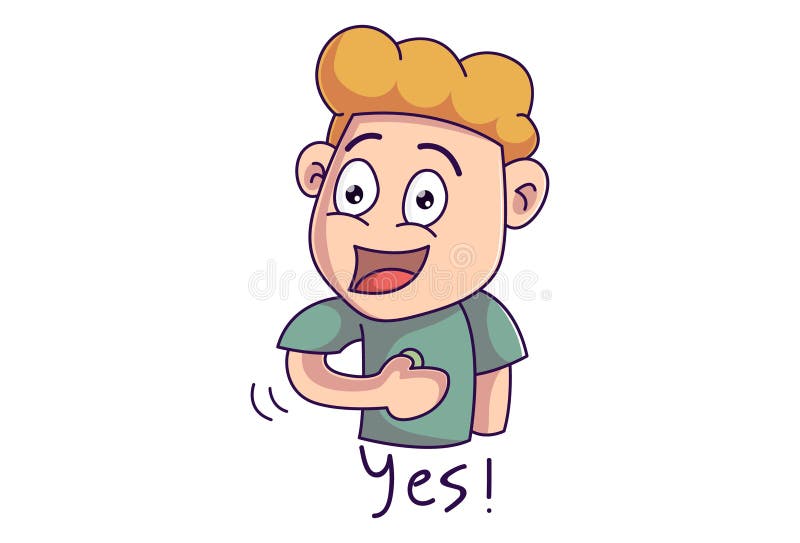 Kid Saying Yes Stock Illustrations – 36 Kid Saying Yes Stock ...
