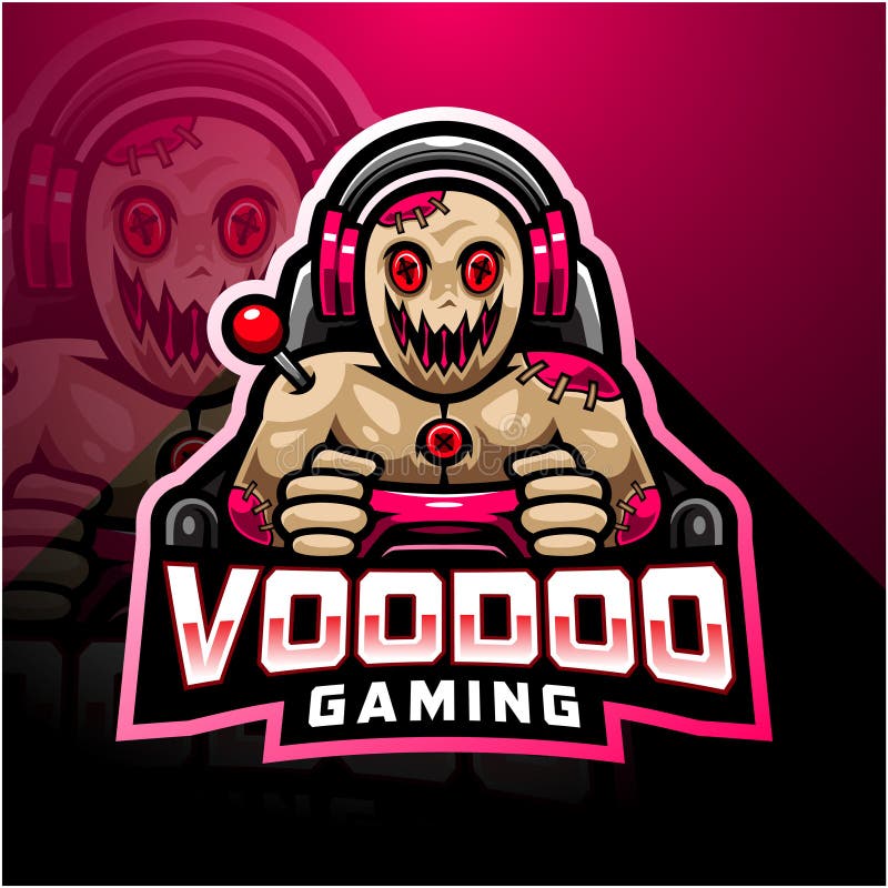 Voodoo Gaming Esport Mascot Logo Stock Vector - Illustration of cute ...