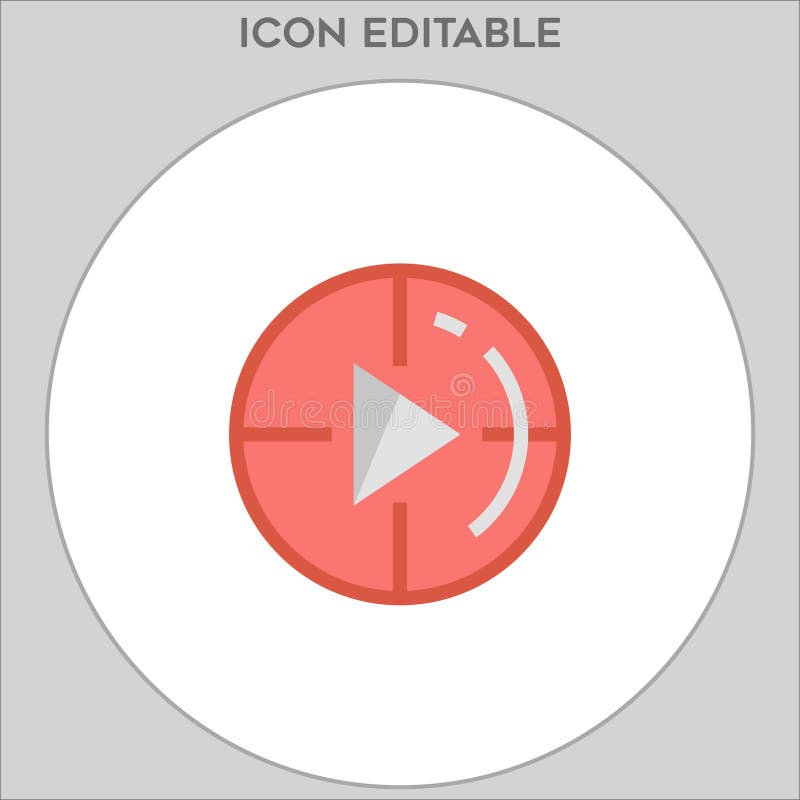 Play Icon, Play Icon Vector, in Trendy Flat Style Isolated Stock Vector ...