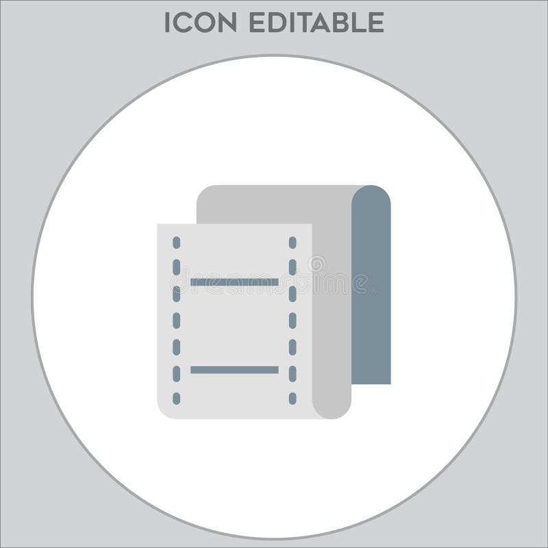 Filmstrip Icon Vector, in Trendy Flat Style Isolated Stock Vector - Illustration of colorful ...