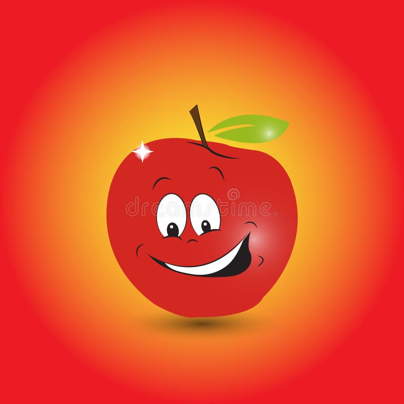 Smiling Red Apple Emoji Stock Illustrations – 79 Smiling Red Apple ...