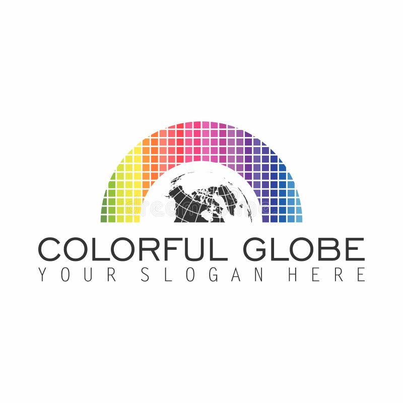 Design a Globe Using a Variety of Colors Stock Vector - Illustration of ...