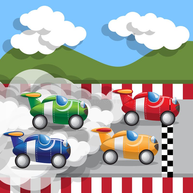 Race Cars Finish Line Stock Illustrations – 132 Race Cars Finish Line ...
