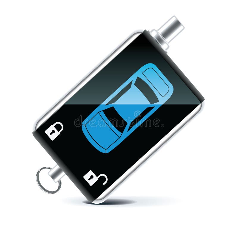Black Electric Car Key Icon with a White Background Stock Vector ...