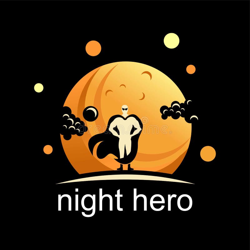 Design or Vector that Forms a Hero with a Bright Night Background and ...