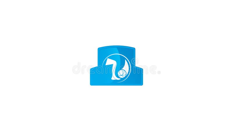 Football Logo Template Design - Leg Kick Football Icon Symbol Stock ...
