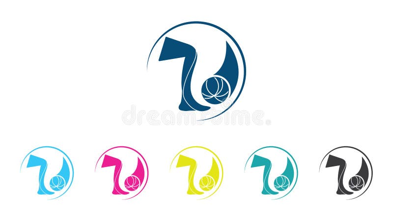 Football Logo Template Design - Leg Kick Football Icon Symbol Stock ...