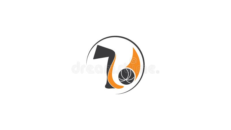 Football Logo Template Design - Leg Kick Football Icon Symbol Stock ...