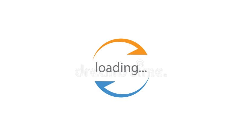 Processing Loading Rounded Icon Web Waiting Logo Symbol Stock Vector ...