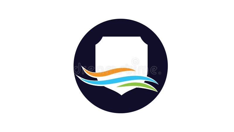 Blue Creative Shield Logo Icon Free Vector Stock Vector - Illustration ...