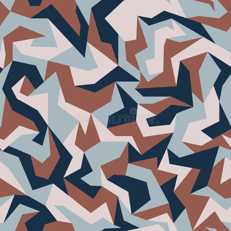 Geometric Camouflage Pattern. Abstract Modern Military Seamless Camo ...
