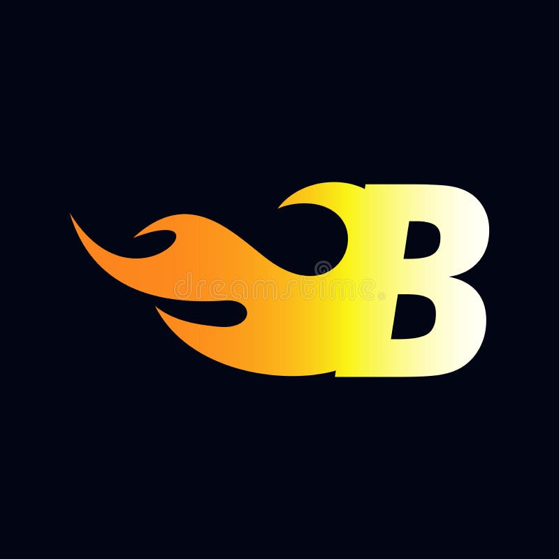 Hot initial letter B stock vector. Illustration of blaze - 172211439