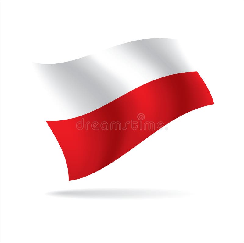 Polish Country Flag Symbol on a White Background Stock Vector ...