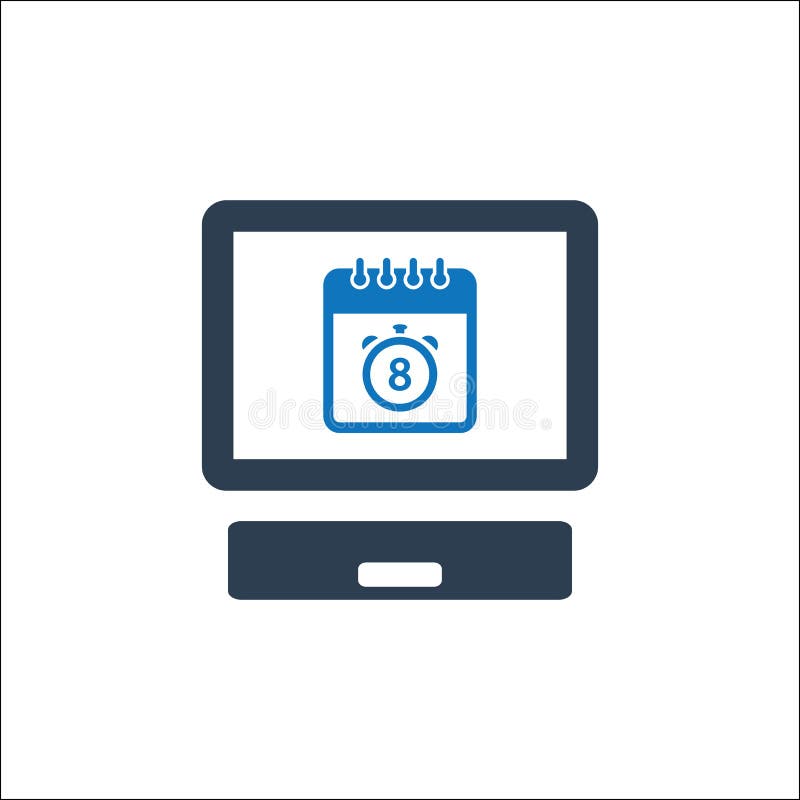 Online calendar icon. stock vector. Illustration of vector - 172241417