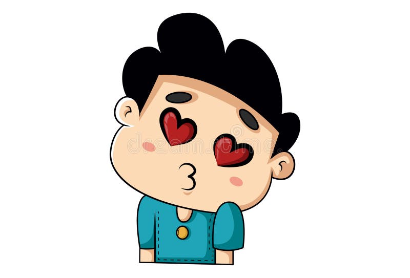 Sticker Man Male Boy Love Heart Eyes Stock Illustrations – 31 Sticker ...