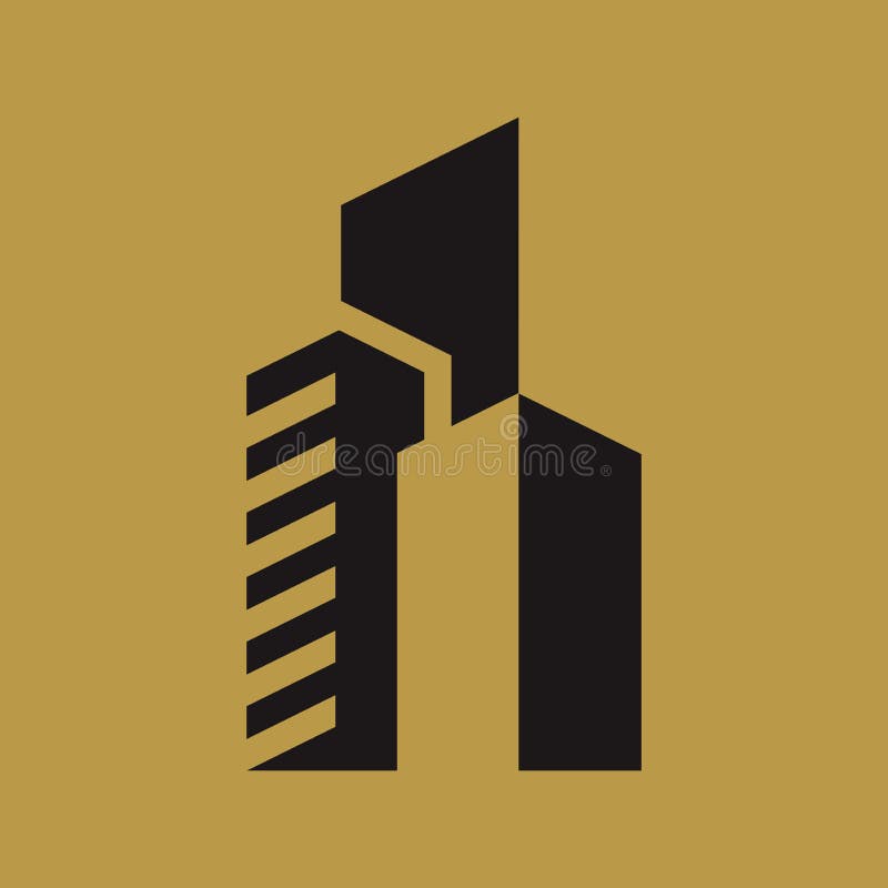 The golden building logo stock vector. Illustration of construction ...