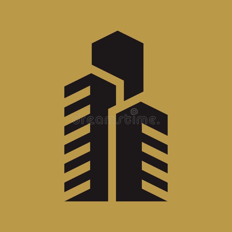 The golden building logo stock vector. Illustration of golden - 172369755