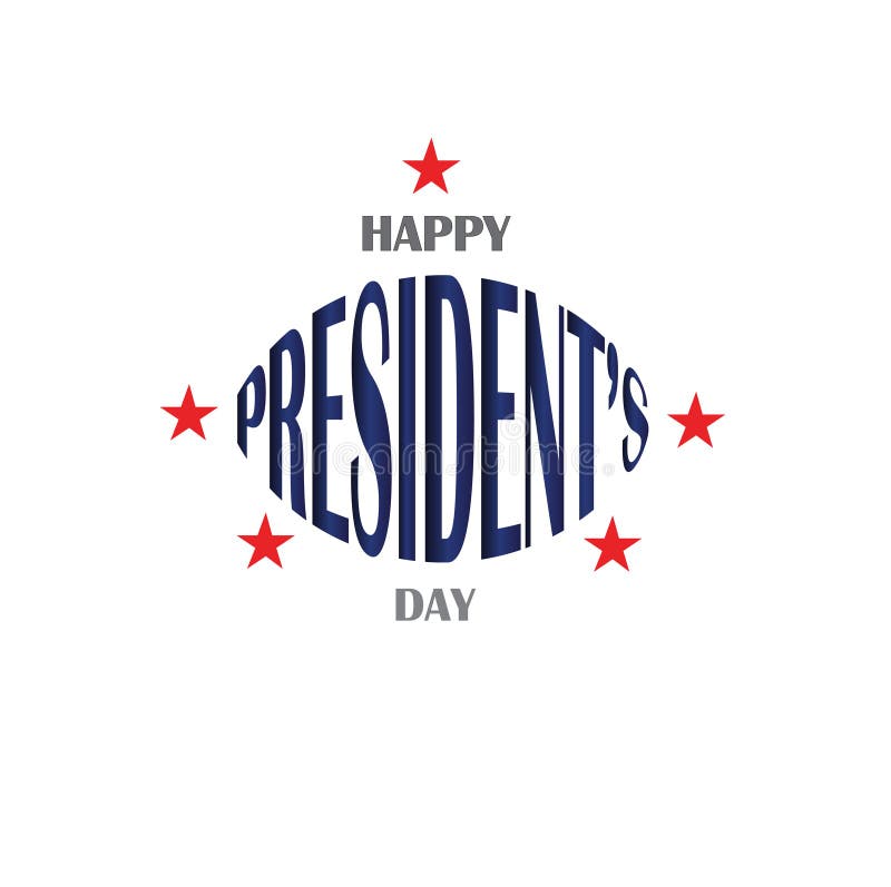Happy Presidents Day with Stars and Ribbon. Vector Illustration Hand ...