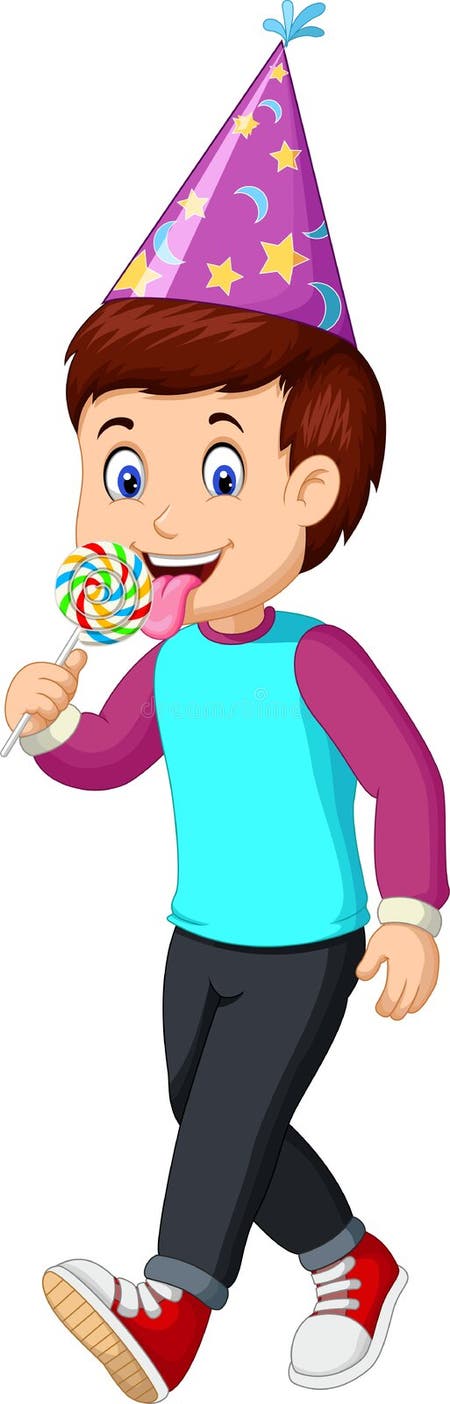 Boy Eating Candy Cartoon stock vector. Illustration of candy - 172623579