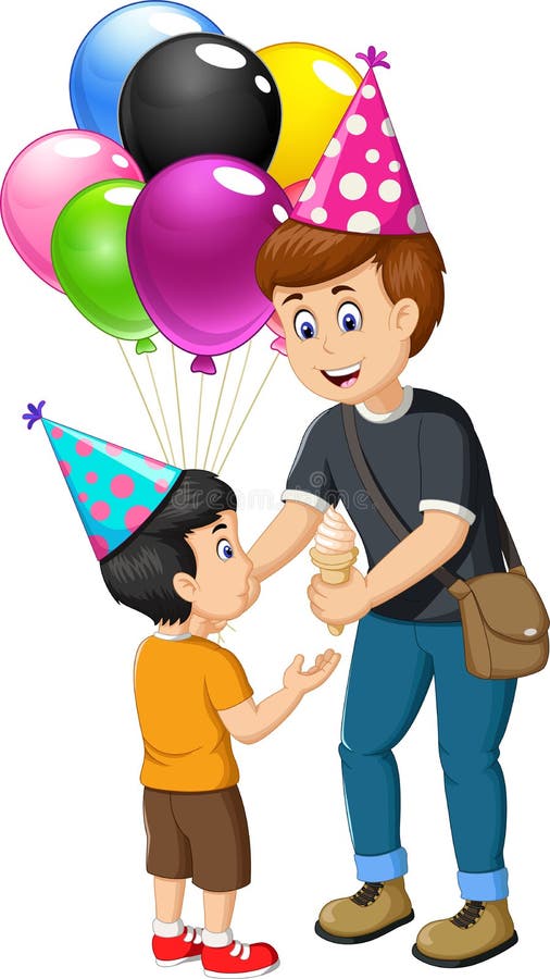 Boy Give Balloons To The Girl Stock Vector - Illustration of ...