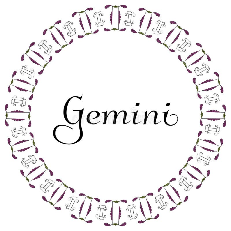 Set of 13 Round Zodiac Signs with Latin Names Capricornus, Aguarius ...