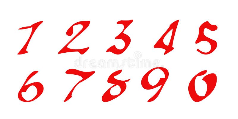 Latin Alphabet Numbers from 1 To 0 Stock Vector - Illustration of ...