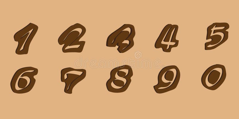 Latin Alphabet Numbers from 1 To 0 Stock Vector - Illustration of ...