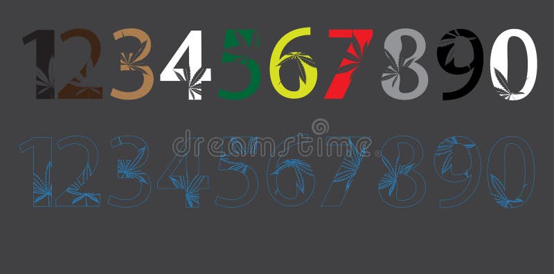 Latin Alphabet Numbers from 1 To 0 Stock Vector - Illustration of ...