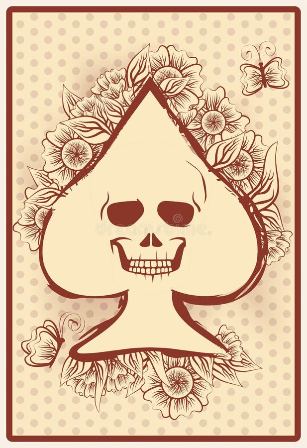 Casino Spades Poker Cards Pin Up Woman Stock Vector - Illustration of ...