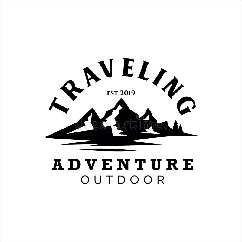 Alpine Mountain Adventure Logo Vintage . Mountain Outdoor Logo Design ...