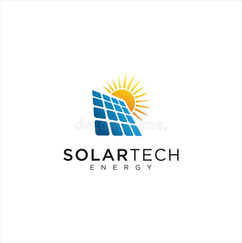 Creative Solar Energy Logo Design / Solar Tech Logo Design Vector Stock ...