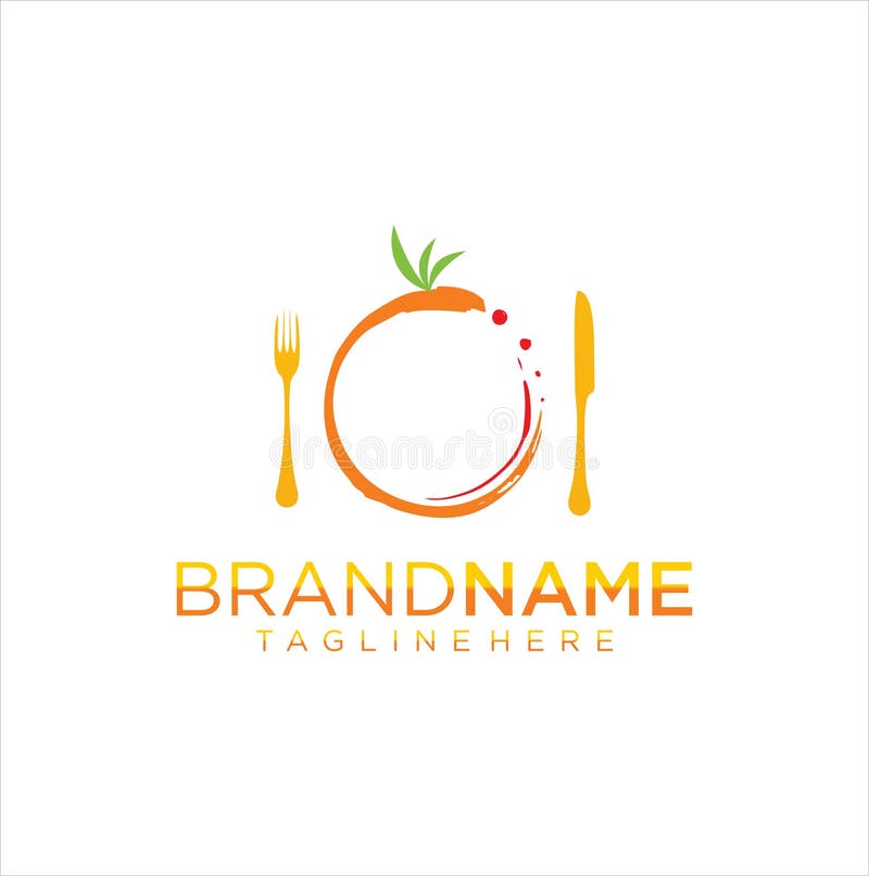 Circle Fruit Food Logo Vector Design . Food Logo Vector .Fork and Spoon ...
