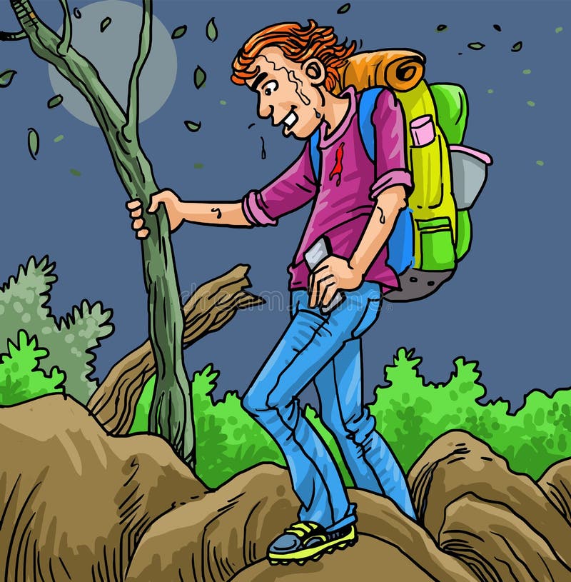 Cartoon Man Climbing Mountain Stock Illustrations – 2,023 Cartoon Man ...