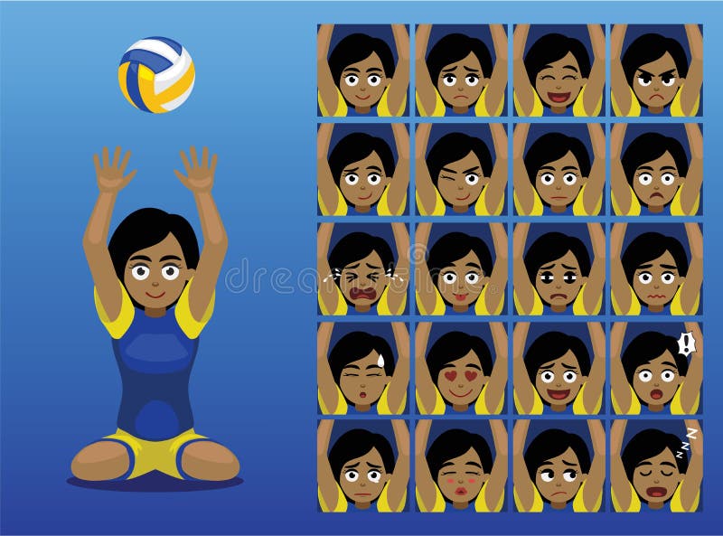 Para-Athlete Volleyball Sitting Cartoon Character Vector Illustration ...