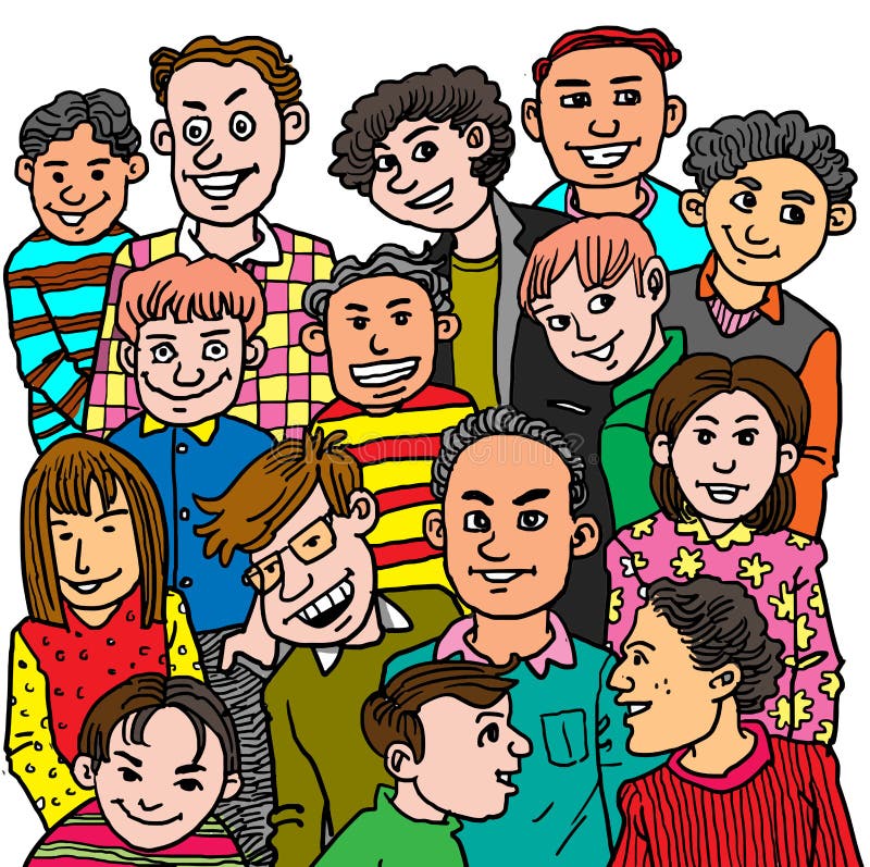 Two Group Crowd People Argument Stock Vector - Illustration of ...