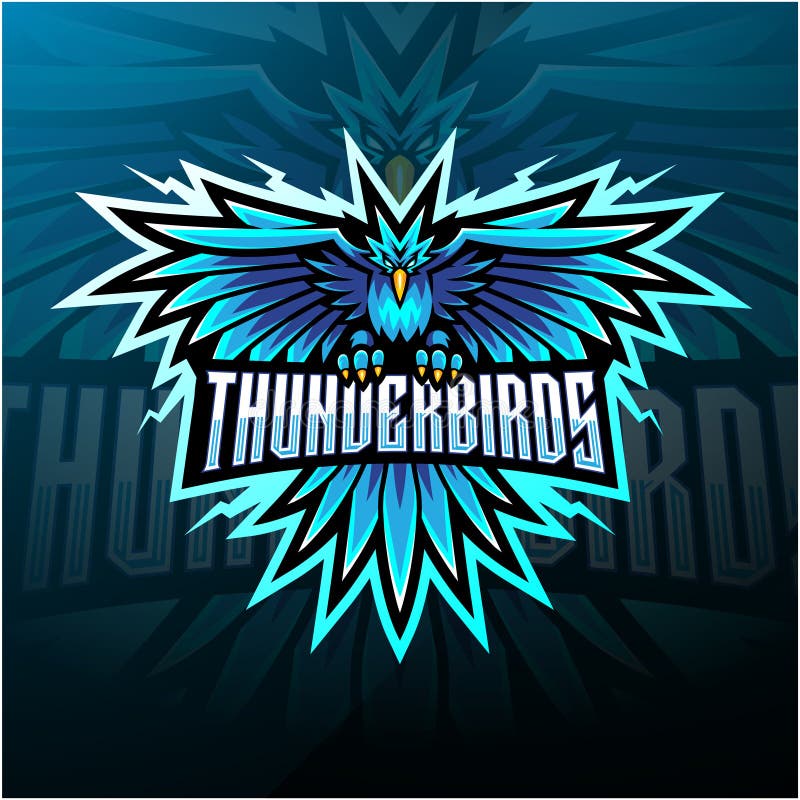 Thunder Birds Esport Mascot Logo Design Stock Vector - Illustration of ...