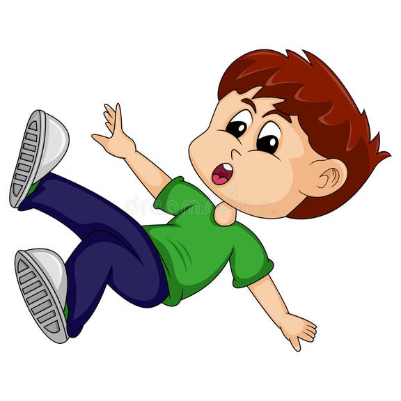 Boy Fell Down Cartoon Vector Illustration Stock Vector - Illustration ...